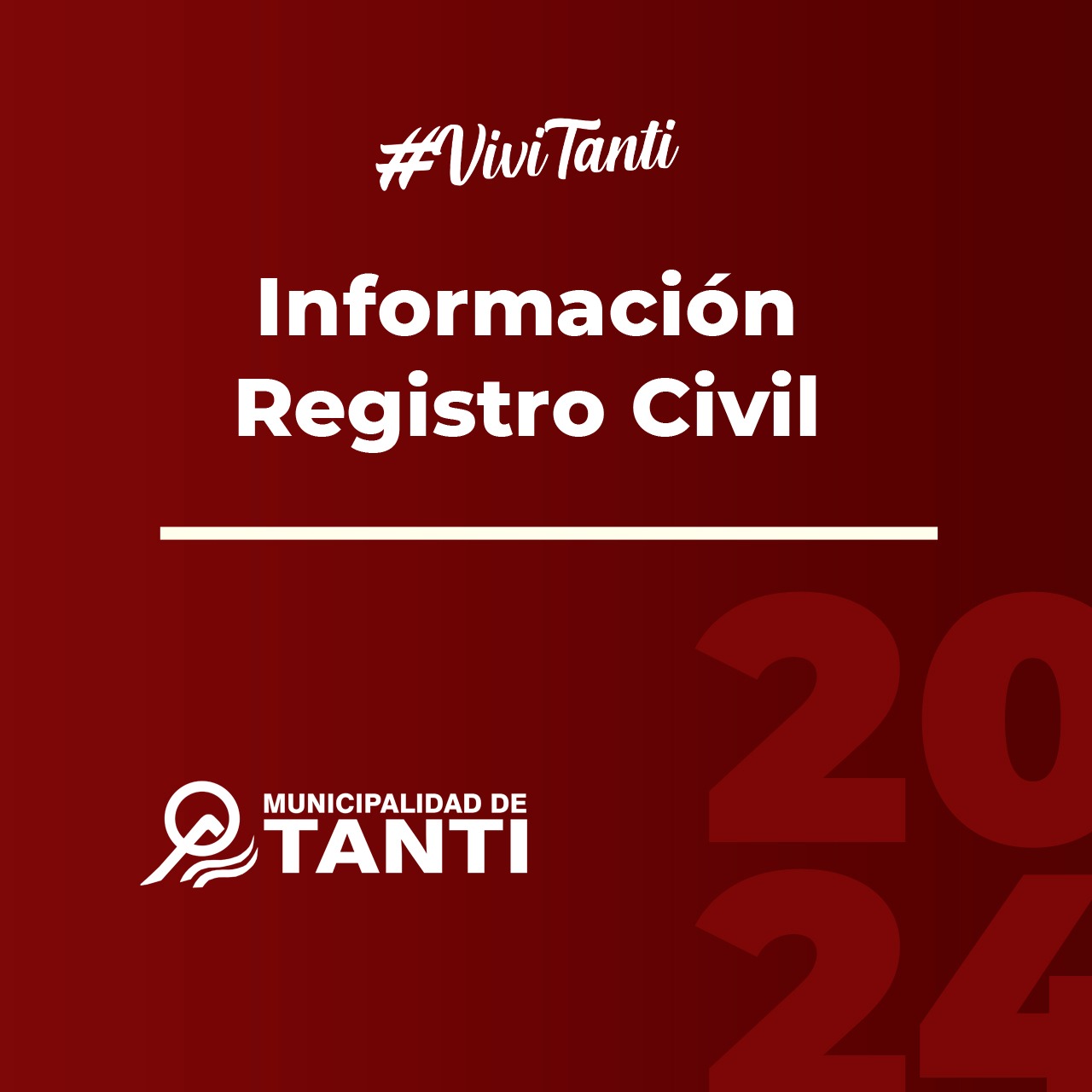 Información Registro Civil - Tanti