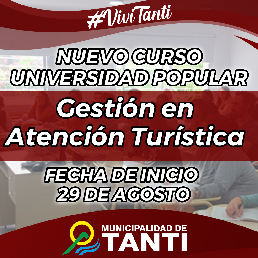 Curso de Gestión en Atención Turística - Tanti